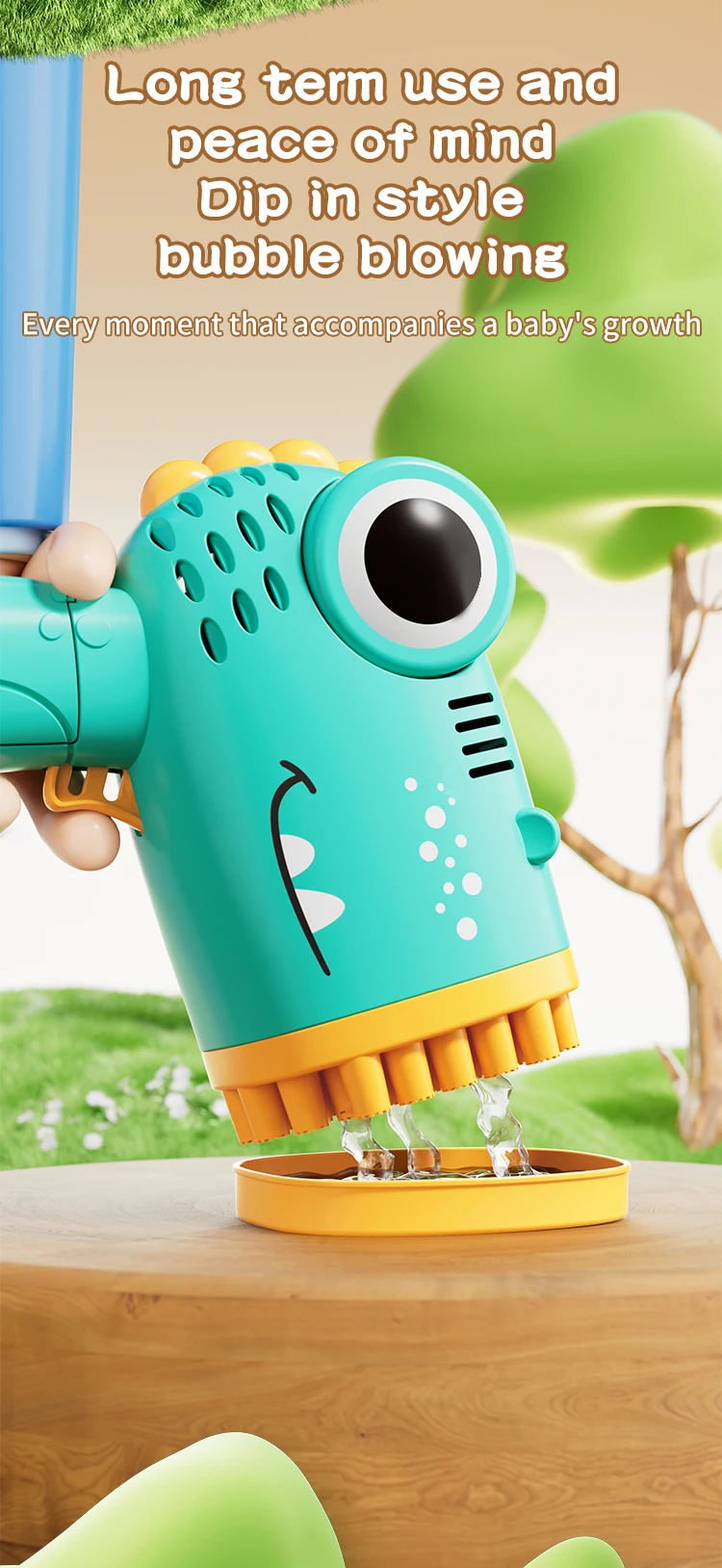 Dinosaur 40 Holes Bubble Gun - Rocket Boom Bubble Gun